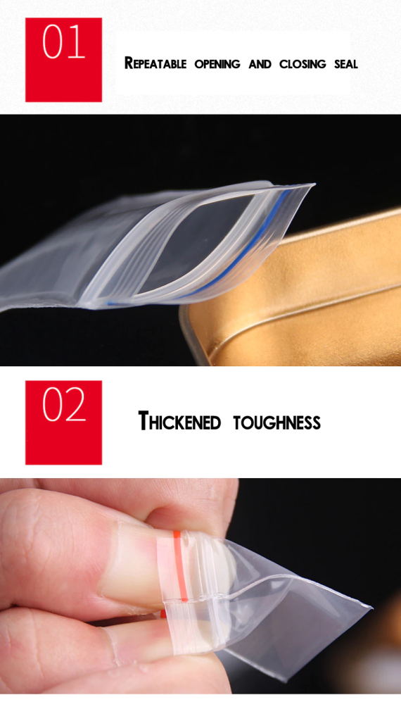 Thick Transparent Small Zip Lock Plastic Bags - Microlek Online Store